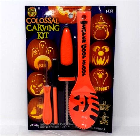 1998 Pumpkin Masters Carving Kit Pattern Book 9 Patterns Halloween For