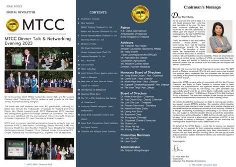 Mtcc News 32023 Malaysian Thai Chamber Of Commerce
