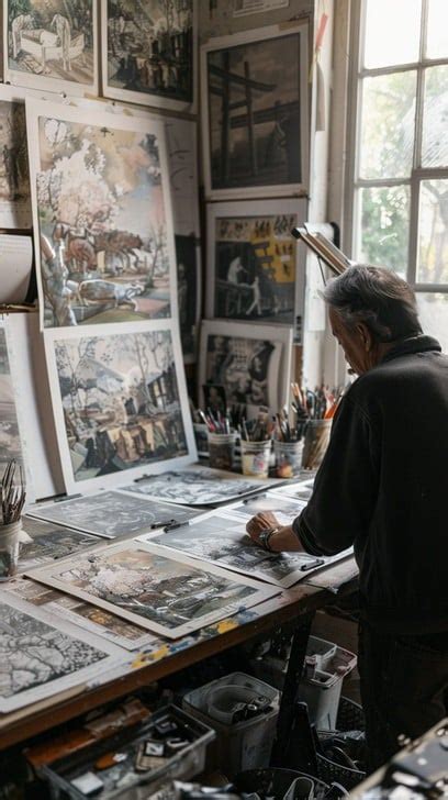 Free Artist At Work Image Artist Studio Sunlight Download At