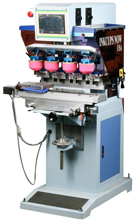 4 Color Heavy Duty Pad Printing Machine Inkcups