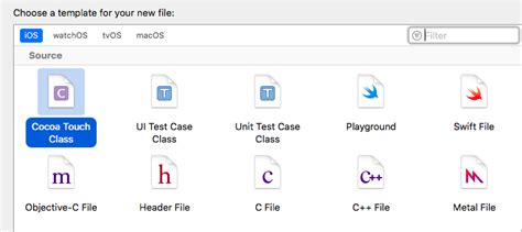 ios xcode new file header file default implementation stack