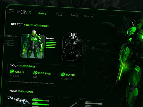 web shooter game design landing page by entertact com on dribbble