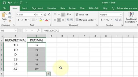 How To Convert A Hexadecimal To Decimal In MS Excel Excel Decimals Ms Word