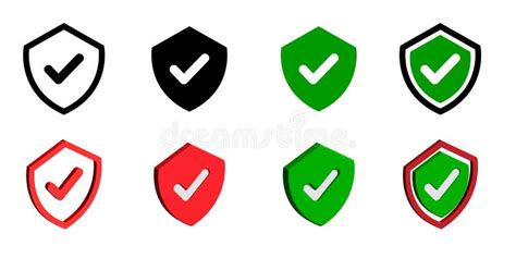 Security Shield Check Mark 3d Approved Mark Icon Stock Vector Illustration Of Sign Organ