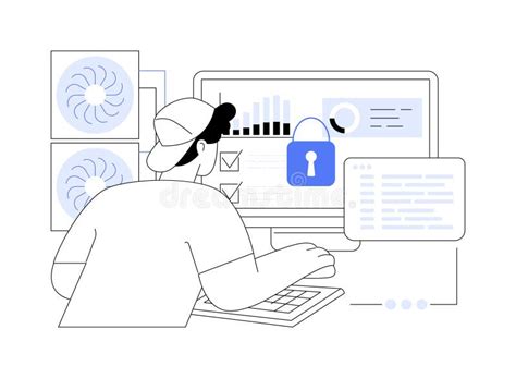 Ethical Hacker Isolated Cartoon Vector Illustrations Stock Vector