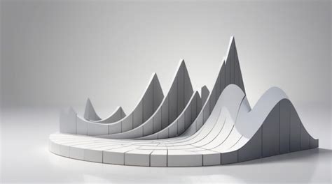 premium photo dynamic data flow abstract 3d chart on light grey