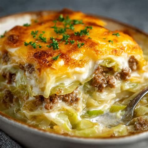 Beef Casserole With Creamed Cabbage Simple Cabbage And Ground Beef Bake