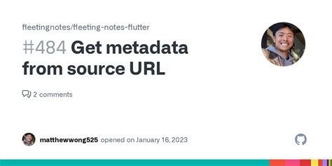 get metadata from source url · issue 484 · fleetingnotes fleeting notes flutter · github