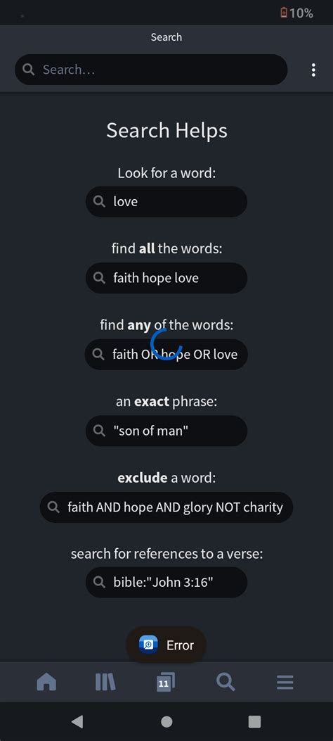 Search Save As Passage List Errors Logos Community