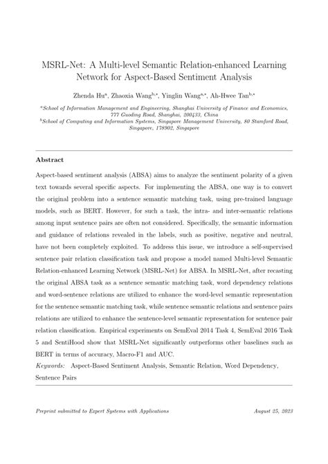 Pdf Msrl Net A Multi Level Semantic Relation Enhanced Learning