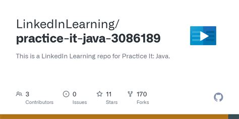 github linkedinlearning practice it java 3086189 this is a linkedin learning repo for