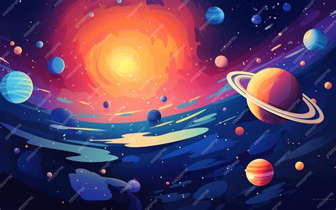 Premium Ai Image Cosmic Canvas Space Illustration Masterpieces Stellar Visions Artistic