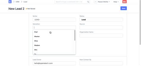 Unable To Save Address On Lead · Issue 9975 · Frappe Erpnext · Github