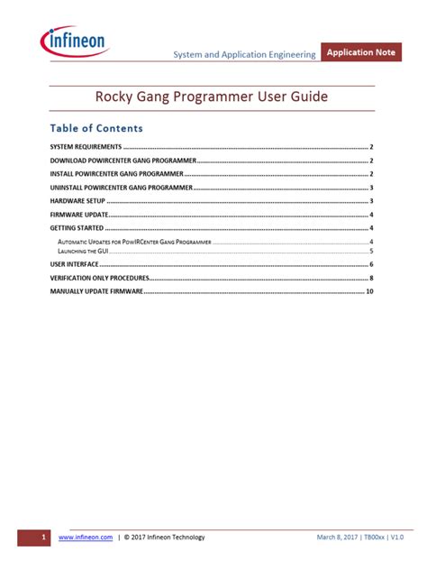 Infineon Gang Programmer User Guide Um V01 00 En Pdf Microsoft Windows Graphical User