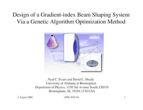 Pdf Design Of A Gradient Index Beam Shaping System Via A Genetic Dls