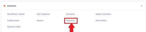 how to redirect a website in cpanel