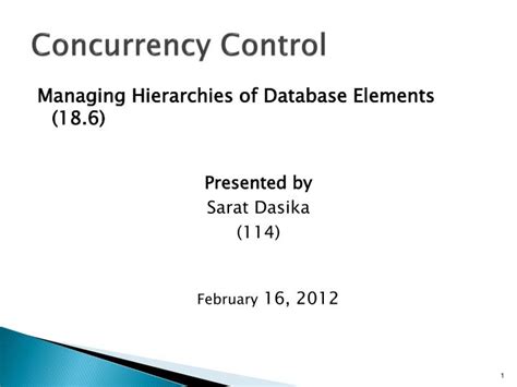 ppt concurrency control powerpoint presentation free download id