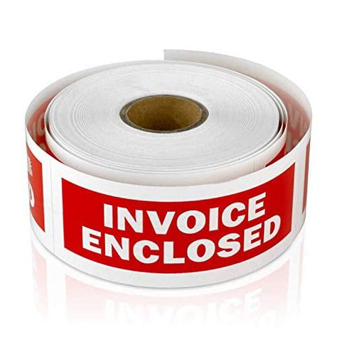 1200 Labels 125 X 4 Inch Invoice Enclosed Labels Self Adhesive