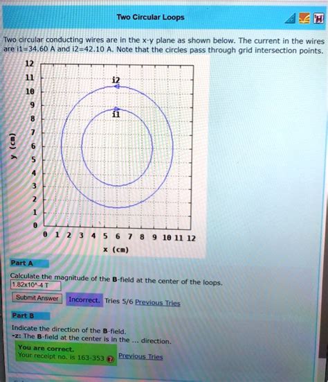two circular loops two circular conducting wires are in the x y plane as shown below the current