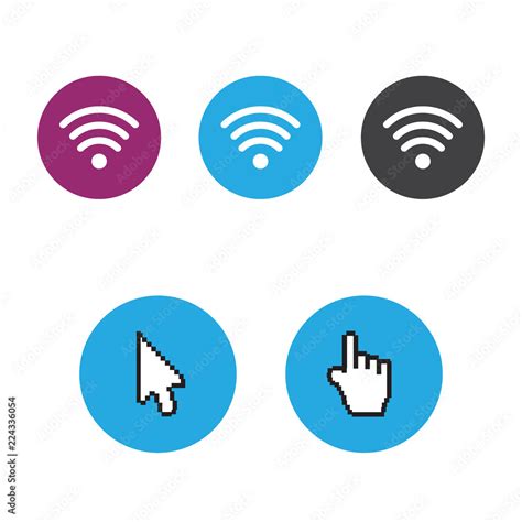 Hand Arrow Web Cursor Vector And Free Wi Fi Icons And Wifi Applications Stock Vector Adobe Stock