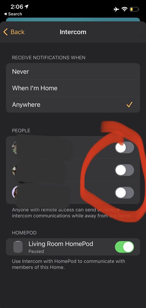 does anyone know why my intercom setting resets itself toggle to off after sometime all