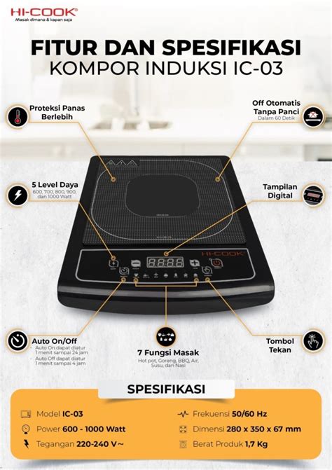 Jual Hi Cook Hicook Induction Cooker Ic 03 Kompor Induksi Ic 03 Di