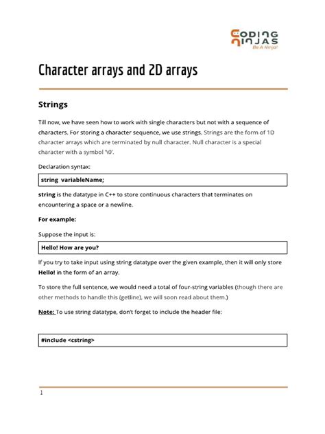 Arrays 2d Pdf