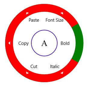 Appearance And Styling In UWP Radial Menu Control Syncfusion