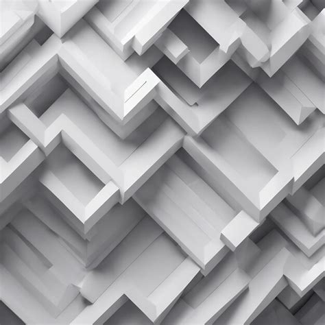 Premium Photo Abstract White Geometric Background 3d Rendering 3d
