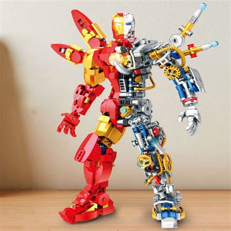 Superhero Anti H Ulk Iron Warrior Armored Mech Battle Damage Version