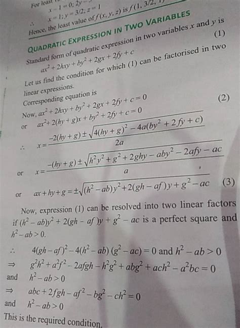 Quadratic Expression In Two1standard Form Of Quadratic 2gx2fyc Ax2