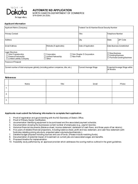 Fillable Online Automate Nd Application Fax Email Print Pdffiller