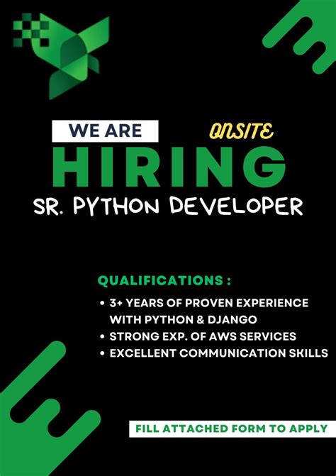 Pakistan It Jobs On Linkedin 🚀 Were Hiring Senior Python Developer 🚀