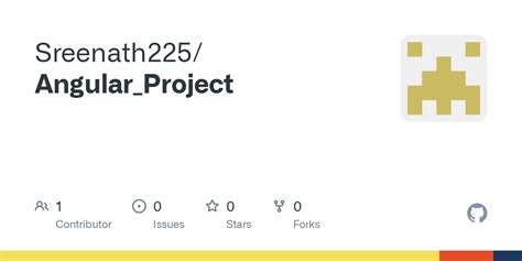 GitHub Sreenath Angular Project