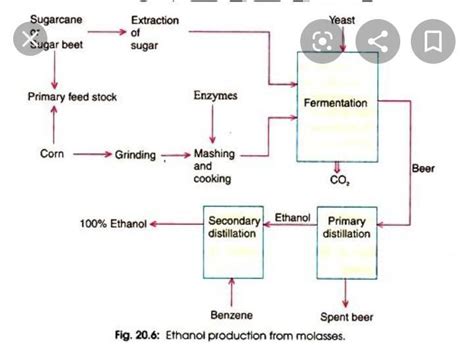 Make A Flow Chart Of The Industrial Production Of Alcohol By The