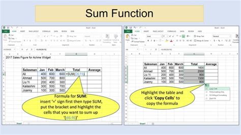 Basic Calculation And Formula In Excel Ppt
