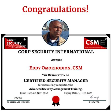 Corpsecurityinternational Certification Certified Corpsecurity