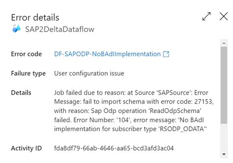 Adf Sap Cdc Connector Getting No Badi Implementation For Subscriber