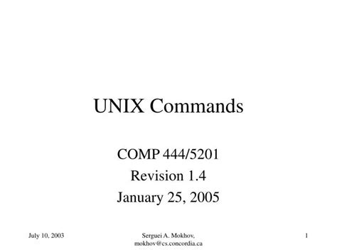 PPT UNIX Commands PowerPoint Presentation Free Download ID 159630