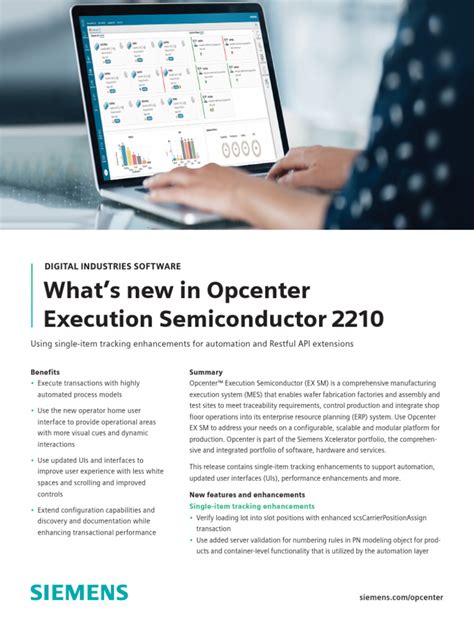 Siemens Sw Siemens Opcenter Execution Semiconductor 2210 Fact Sheet 1