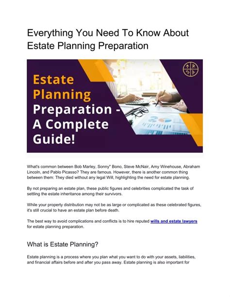 PPT - Everything You Need To Know About Estate Planning Preparation ...