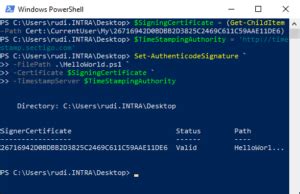 Code Signing For Powershell Script Files Uwe Gradenegger