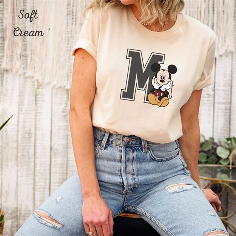 Mickey Mouse Shirt College Letter Mickey Tshirt Womens Disney