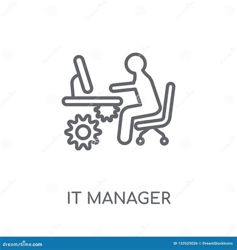 It Manager Linear Icon Modern Outline It Manager Logo Concept O Stock