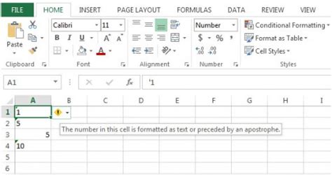 Removing Hidden Apostrophes From Imported Numbers In Microsoft Excel 2010