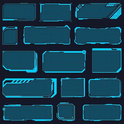 premium vector hud frames digital futuristic hud interface panels