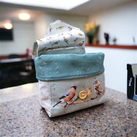 Mug Carry Case Set Garden Birds Sewing Kit Amber Makes