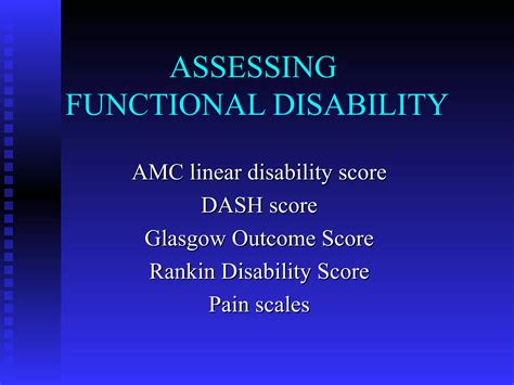 Assessing Disability Ppt