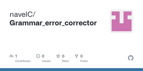 github navelc grammar error corrector