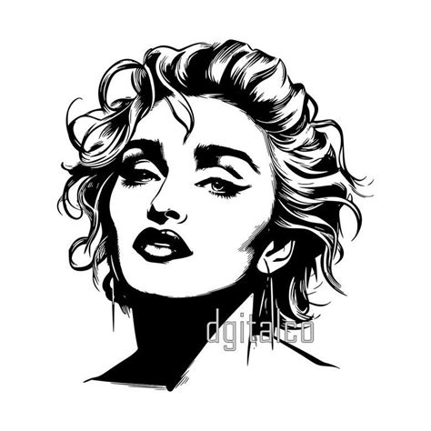 Madonna 80s Singer Vector Art Instant Download Vector Art And